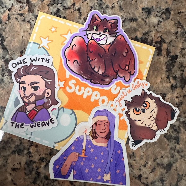BG3 Mini Goobers Sticker Set // BG 3 Cute Chibi Sticker, Funny Sticker ...