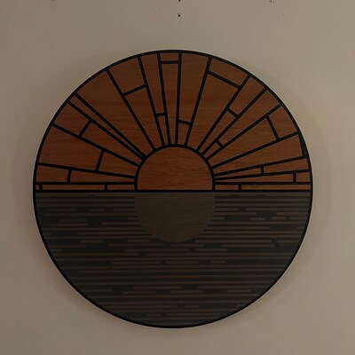 Geometric Mountain Triptych, Three Panels, Rustic Style Wall Art, Mountain Range, Lodge Decor - Etsy