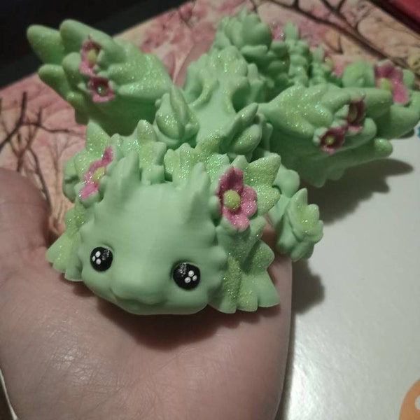 Articulated Axolotl Dragon 3D Printed Winged Fidget Toy, Flexi Design a ...