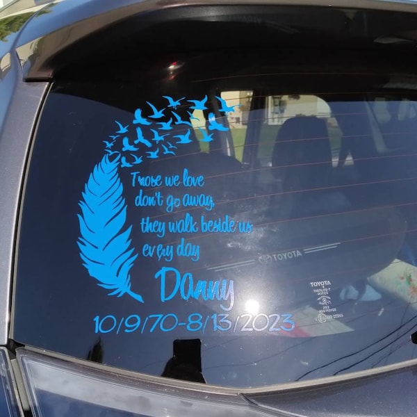 In Memory Car Decal, Memorial Car Decal, in Loving Memory Car Decal ...