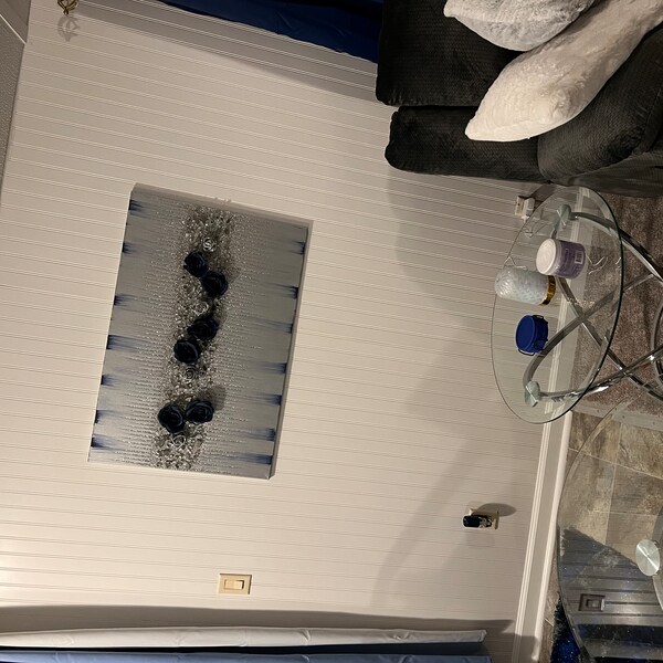 Navy Roses Glitter Glass Painting, Navy Glitter Glass Painting, Navy ...