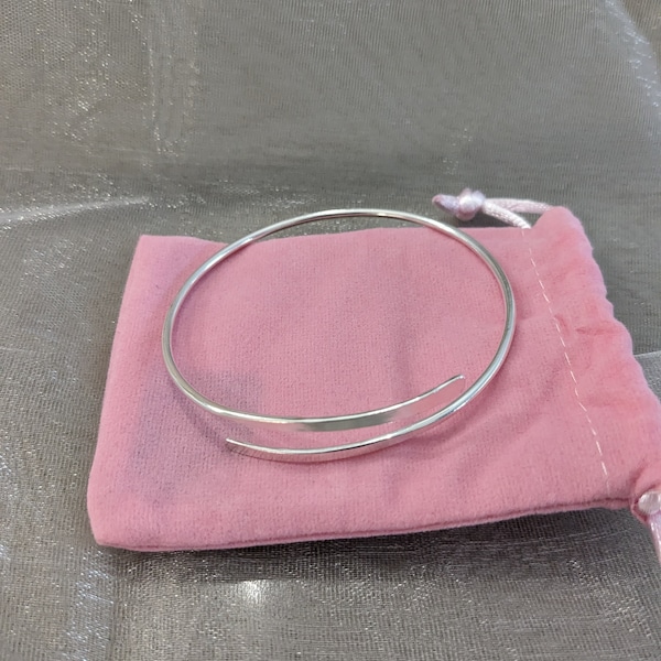 Hand Crafted - Sterling Silver Wrap Bangle - Can Be Personalised - Etsy