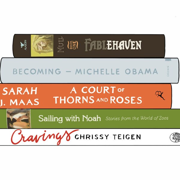 Custom Book Spine Art Booktok Book Poster DIGITAL DOWNLOAD Book Stack ...