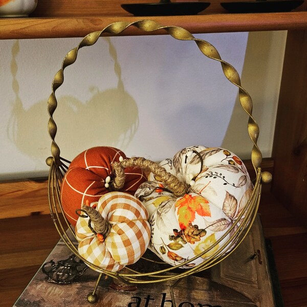 Pumpkin Coasters for Fall-set of Four Handmade Coasters-folk Art ...