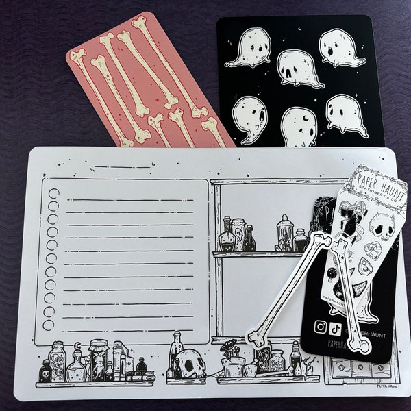 Potion Shelf Planner Notepads - Spooky Cute Goth Stationery - Etsy