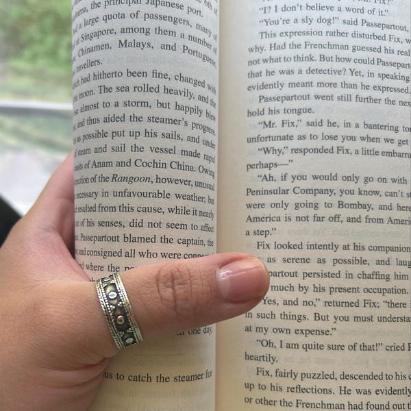 Shooting Star, Sterling Silver Chain Ring, Unisex Ring, Linked Band ...