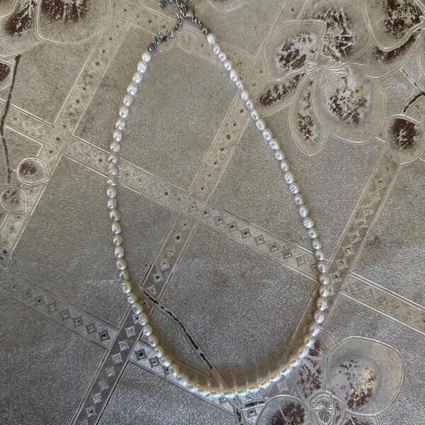 CLAM Real Freshwater Pearl Necklace Choker, Pearl Necklace for Women ...