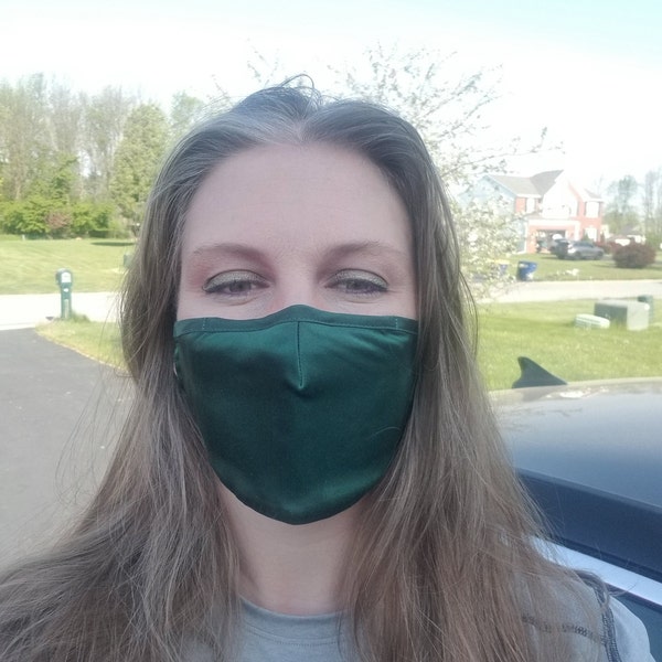 Triple Layer Silk Face Mask With Insert Pocket - Jewel Collection, With ...