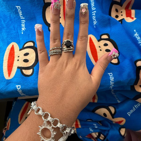 Junk Nails / Pink Junk Nails / Duck Nails / Junk Duck Nails / Press on ...