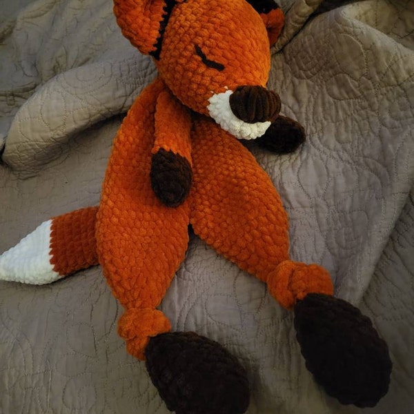 FOX Snuggler Plush Lovey Crochet Pattern PDF | Forest Animal Security ...