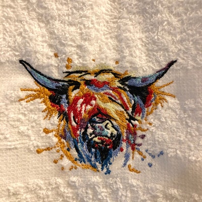 Bull Head Embroidery Design, Animal Machine Embroidery Design, Animal ...