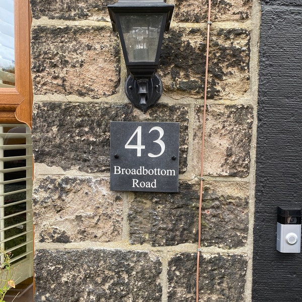 Deep Engraved Slate House Name Number 20cm X Various Sizes Ideal House ...