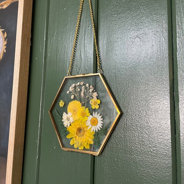 Pressed Flower | Flower Wall Decor | Hanging Frame | Flower Frame ...