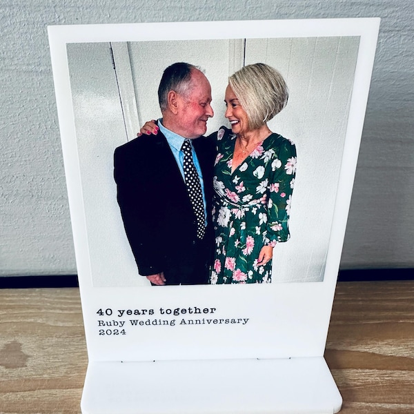 Personalised Photo Print Plaque With Custom Message - Etsy