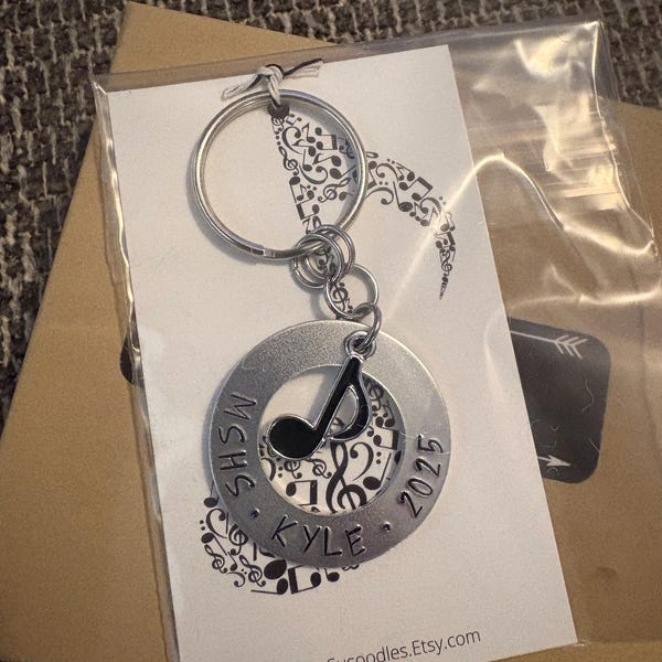 Personalized Marching Band Color Guard Senior Charm Keychain Gift, Band ...