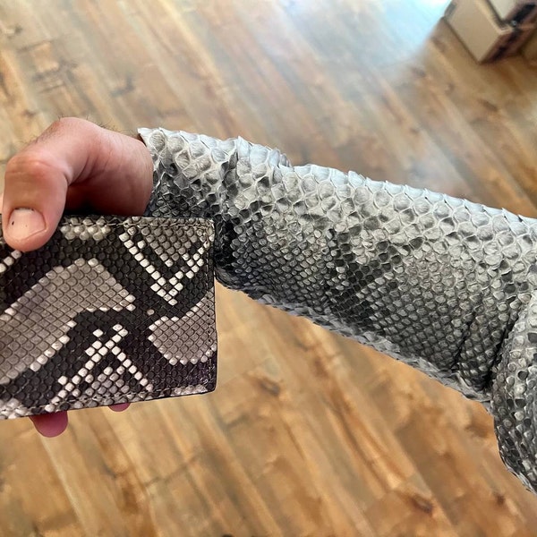 Men's Motorcycle Jacket Genuine Black Python Snakeskin Leather - Etsy