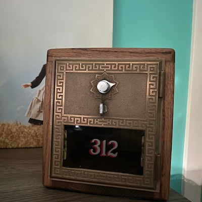Vintage Oak Post Office Box Bank - Etsy