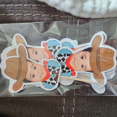 Cowboy Cupcake Toppers Western Birthday Party Decorations My First ...
