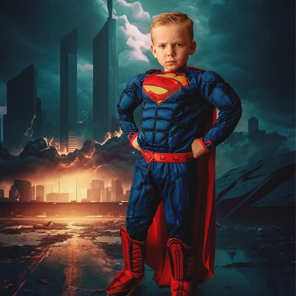 39 Super Hero Inspired CG Digital Backdrops, Metropolis, Bokeh City ...