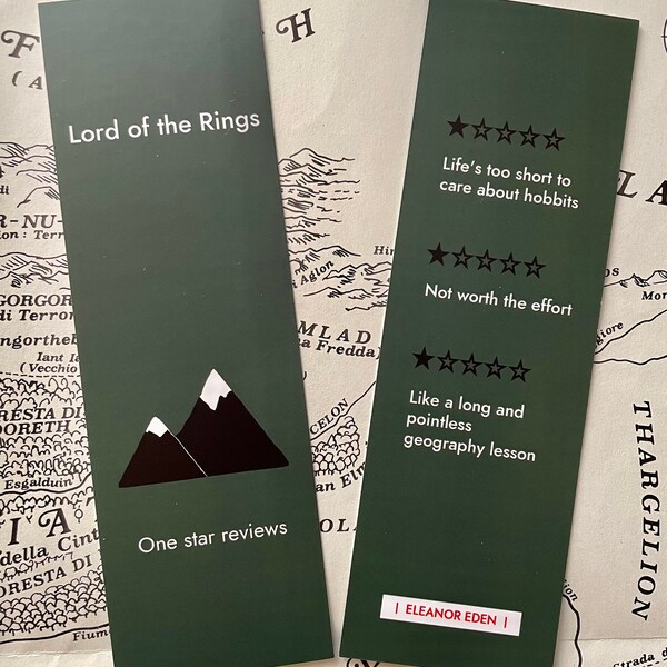 Bad Reviews of Gothic Novels: Literary Bookmarks. Set of 3. - Etsy UK
