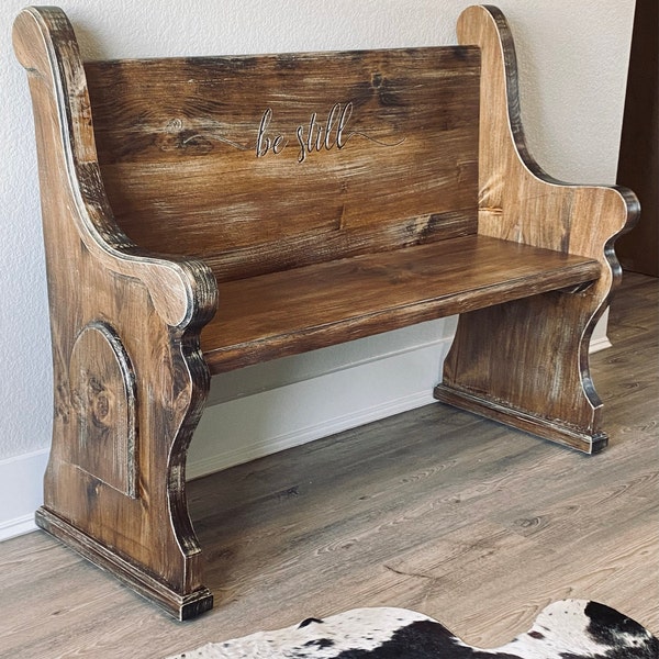 IN STOCK: Harvest - Church Pew Bench / Foyer, Entryway Furniture ...