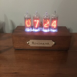 Nixie Tube Clock IN12. Mid Century Style. Old Radio Style 4 - Etsy