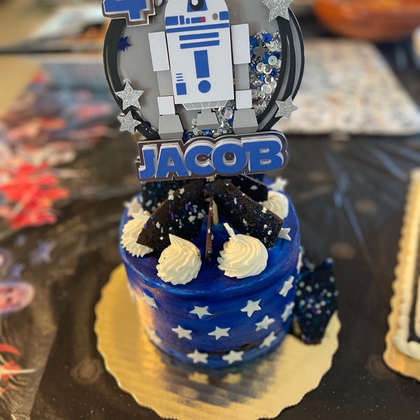 R2D2 Cake Topper | Star Wars Cake Topper | Star Wars Inspired Birthday ...