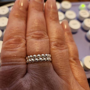 925 Sterling Silver Stretch Rings Stack of 2, Stacked Rings, Womens ...