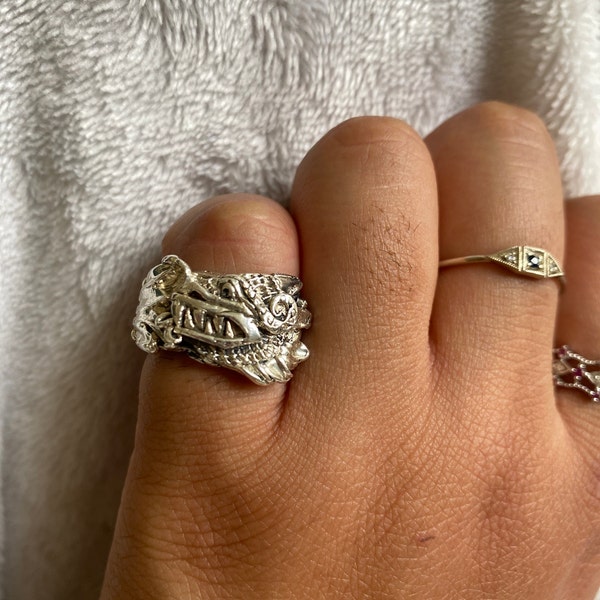 Mictlantecuhtli Ring, Aztec God of Death, Copper Ring, Handmade Ring ...