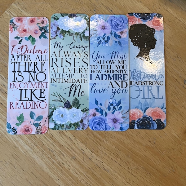 Autumn Bookmarks, Fall Book Marks, Coffee Bookmark, Bookshelf Bookmark ...