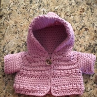 Digital PDF Crochet Pattern Hooded Baby Jacket Pattern My First Hoodie ...