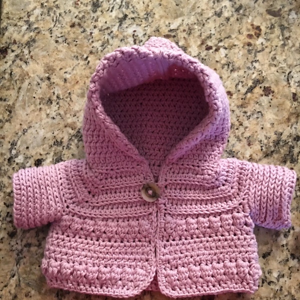 Digital PDF Crochet Pattern - Hooded Baby Jacket Pattern - My First ...