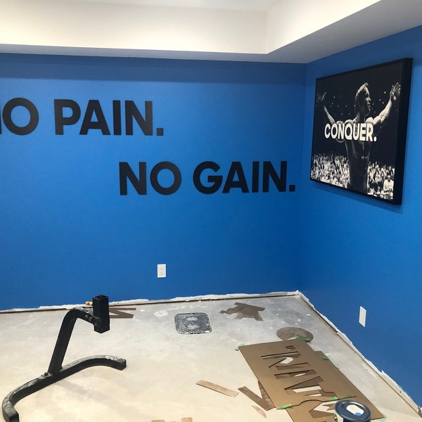 Workout, Fitness Stickers, Inspirational, Large Wall Art, Fitness ...