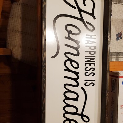 Happiness is Homemade Farmhouse Sign, Wooden Home Sign, Housewarming ...