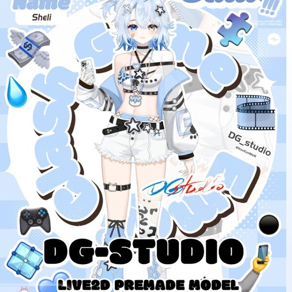 Live2DModel Snow Leopard [Vorgefertigtes Vtuber Modell/FULLY RIGGED ...