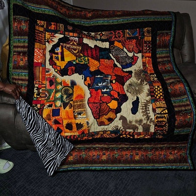 Map of Africa Fabric Panel. - Etsy