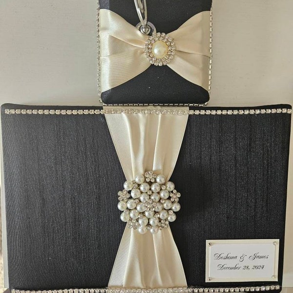 Wedding Card Box, Bling Card Box, Rhinestone Money Holder, Wedding Gift ...