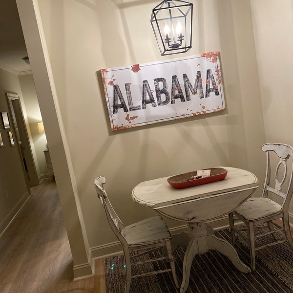 Home State Sign Modern Farmhouse Decor Personalized Sign Modern Name ...