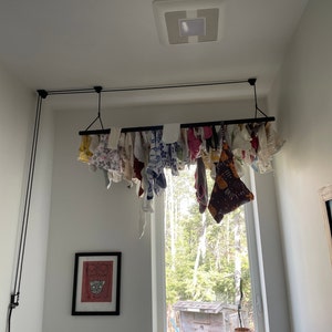 Wall / Ceiling Mounted Clothes Drying Rack, Clothes Airer, Hanging ...