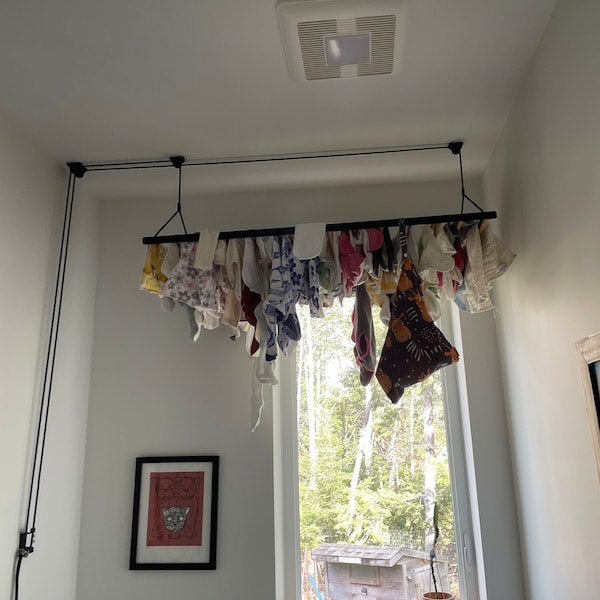 Laundry Drying Rack, Ceiling Mounted Clothes Drying Rack, Laundry ...