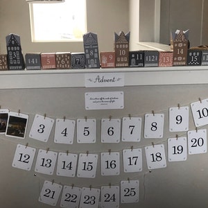 Printable Advent Calendar BOHO Countdown to Christmas DIY | Etsy