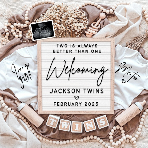 Digital Twin Baby Announcement for Social Media Instagram & Facebook ...