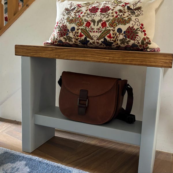Solid Wooden Bench Seat Storage Unit Table - Etsy UK