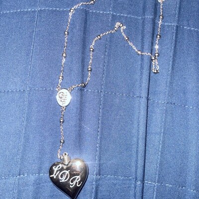 Lana Del Rey Style LDR Stainless Steel Heart Necklace 5.0 Ships From ...