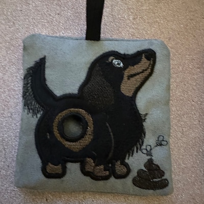 ITH Dachshund Poop Bag Dispenser Machine Embroidery Design. Dog Poop ...