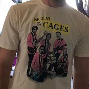 Nicolas Cage Band Shirt the original Gnuyorker Design Hand - Etsy