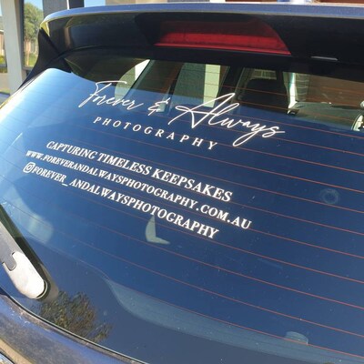 Business Car Window Decal, Company Logo Car Sticker, Custom Car Truck ...