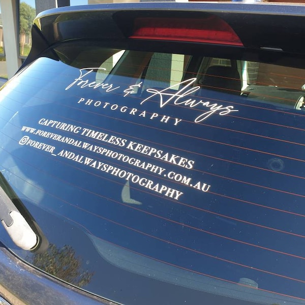 Business Car Window Decal, Company Logo Car Sticker, Custom Car Truck ...