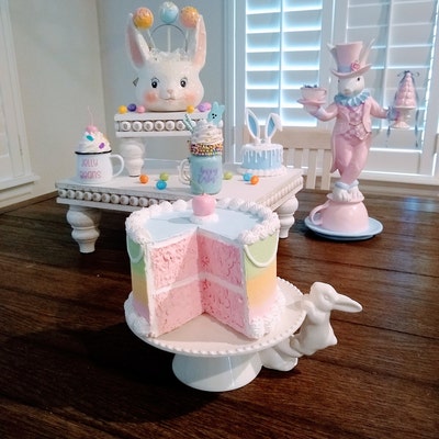 Rainbow Fake Cake, Pastel Rainbow Faux Cake, 8 Inch Cake - Etsy