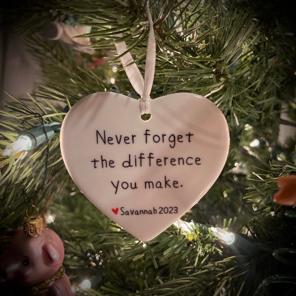 Thank You Christmas Ornament - Thank You Gift 2025 - Personalized ...